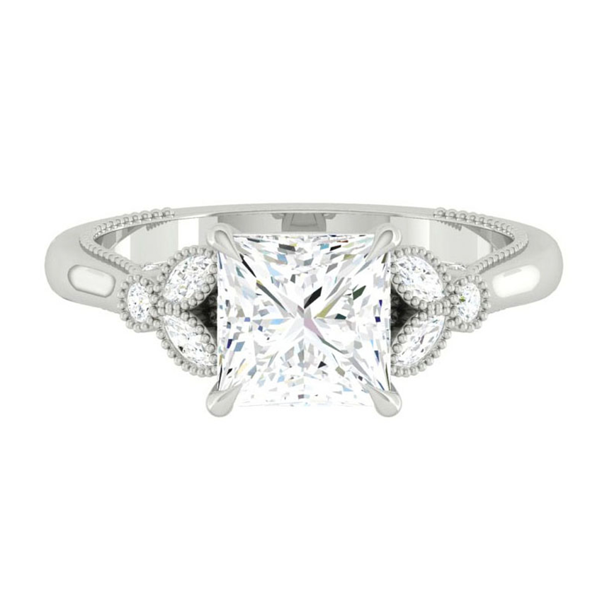 Stella Princess Diamond Engagement Ring with Hidden Petal – LUCCE