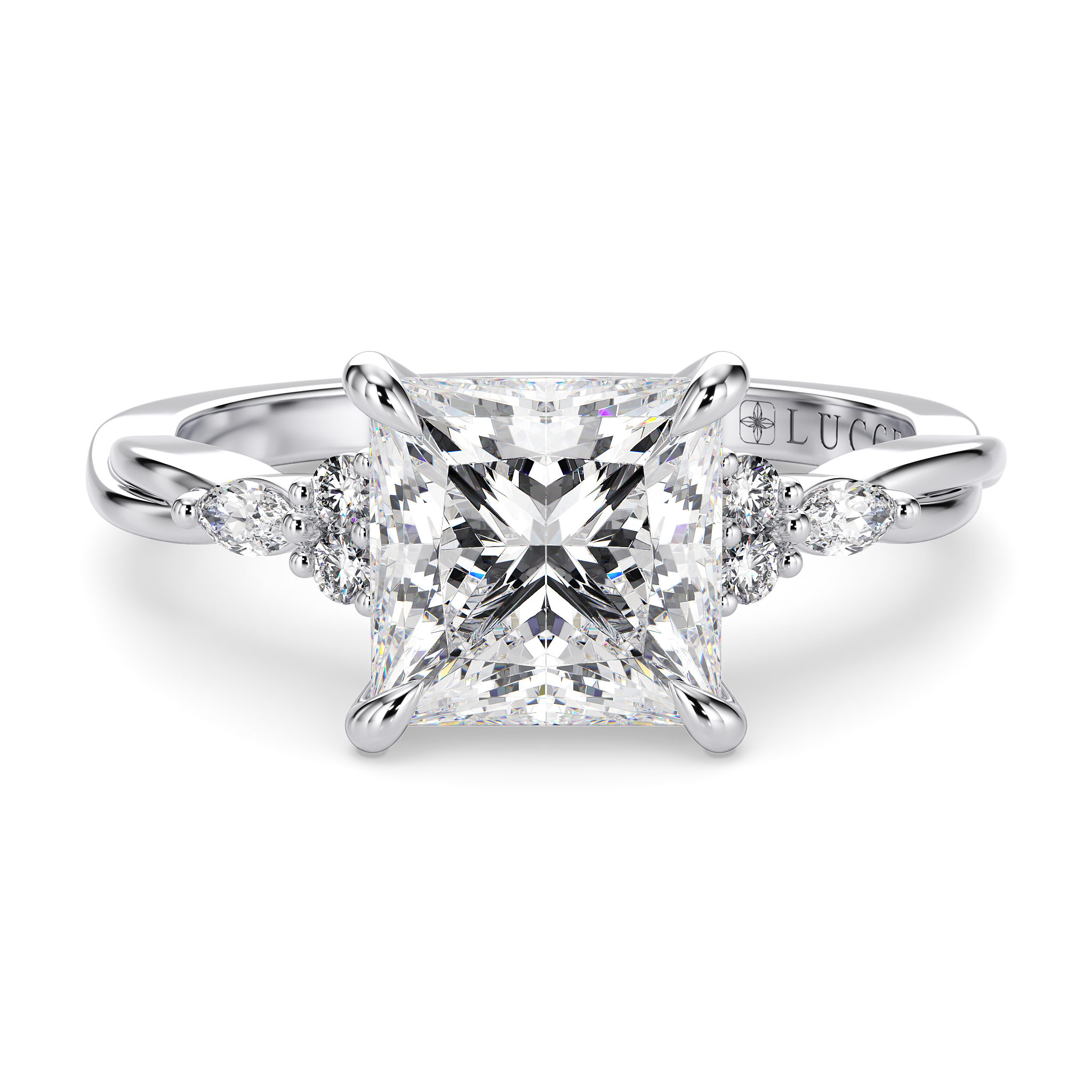 LUCCE ALESSA™ Princess Diamond Engagement Ring