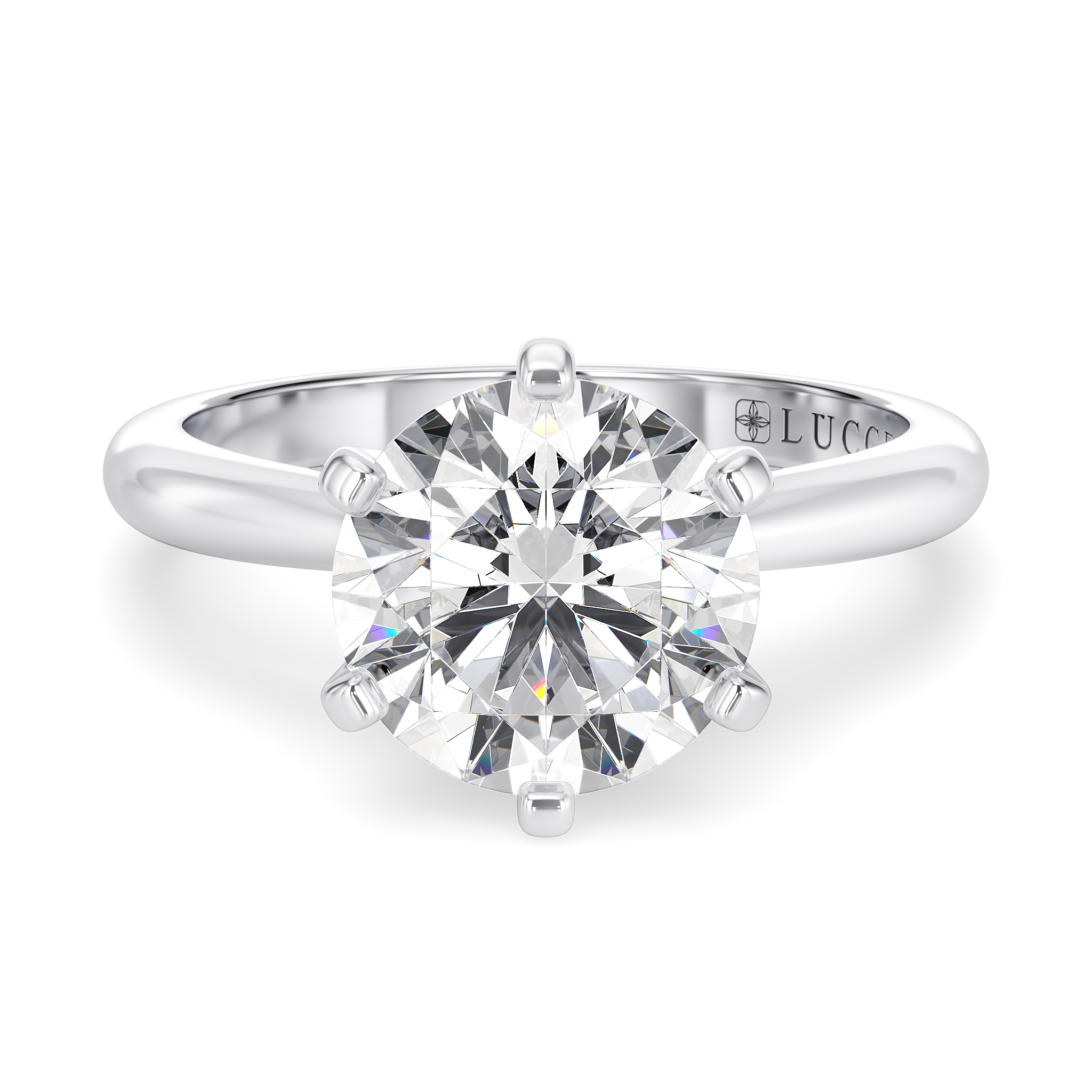 Angela Diamond Engagement Ring with Hidden Halo & Petal Design – LUCCE