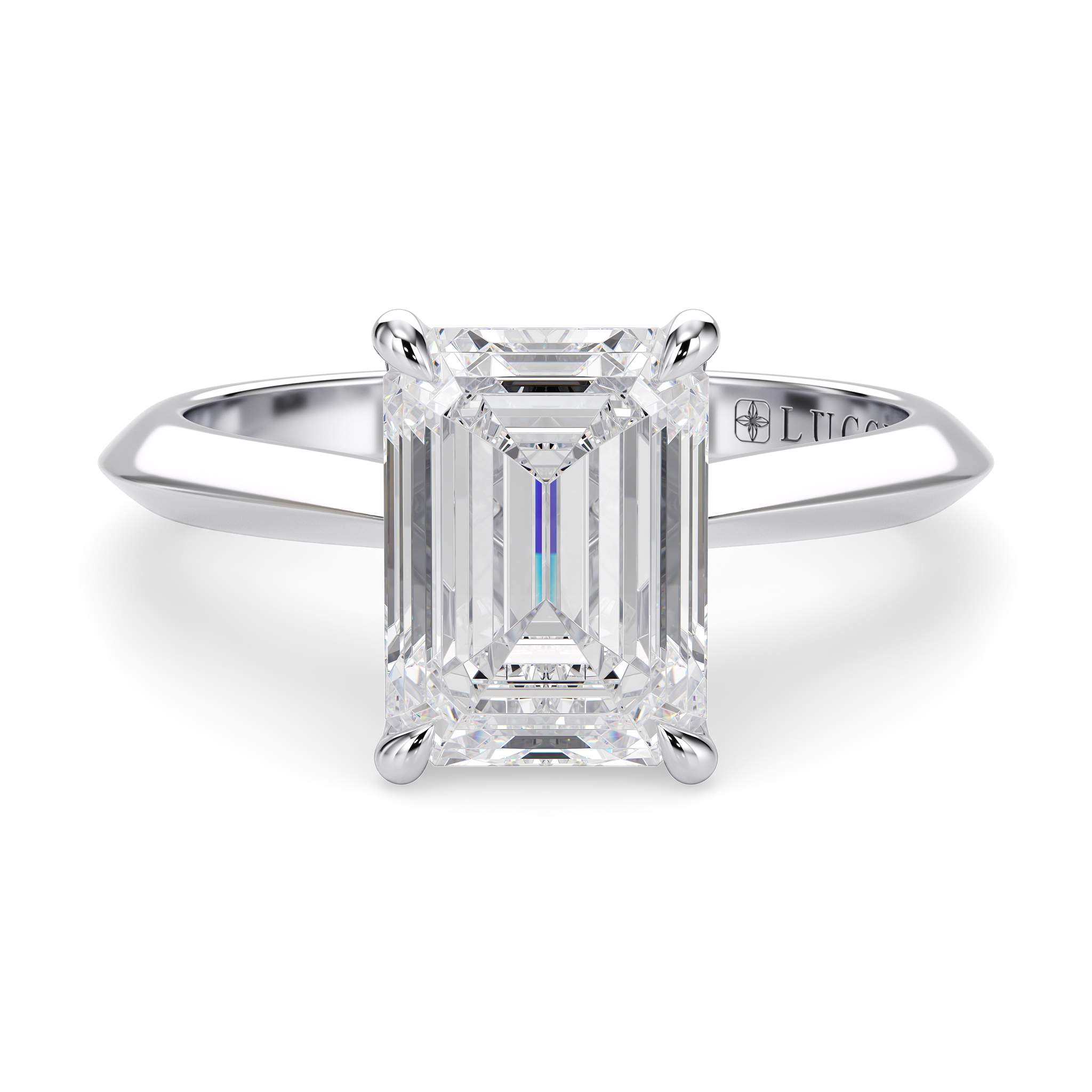LUCCE ECUADORIAN™ Emerald Diamond Engagement Ring