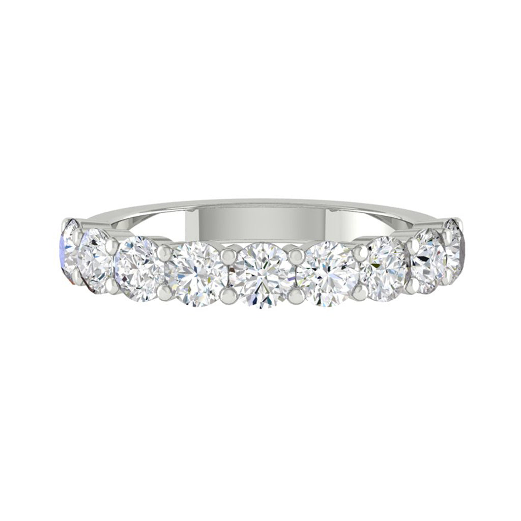 LUCCE CIVINI™ 9-Stone Diamond | Lucce Modern Cup Setting Wedding Ring