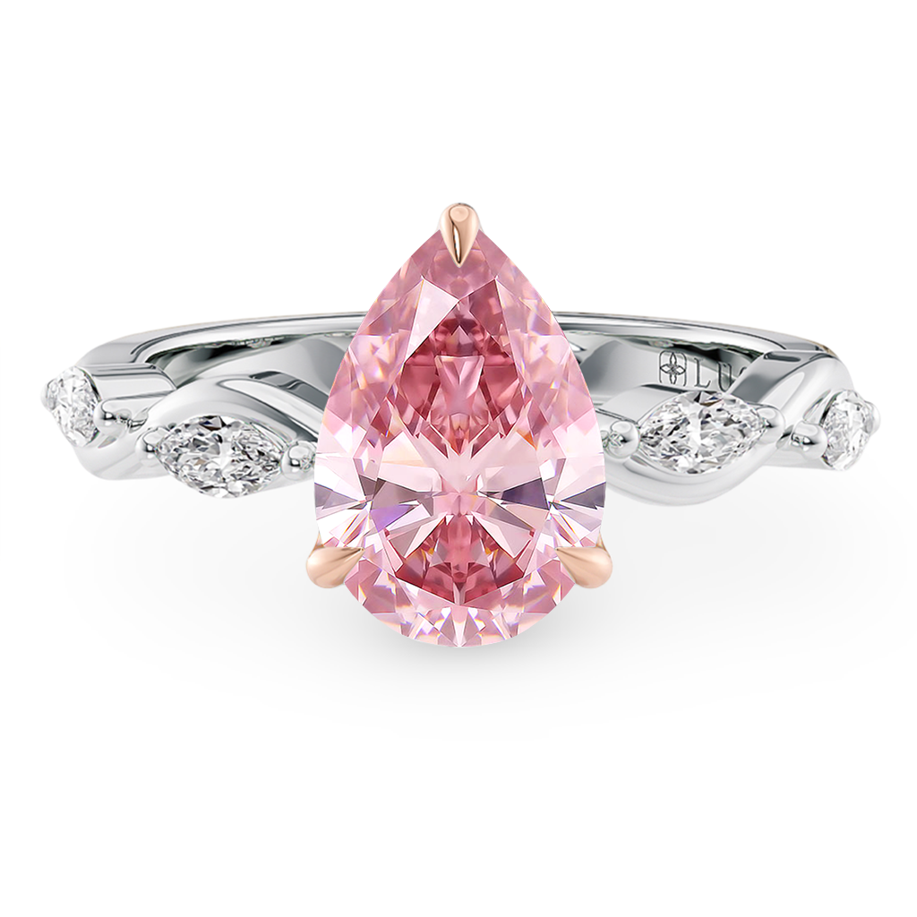 LUCCE CONSTANCE™ Petal Pear Rosé Pink Diamond Engagement Ring ...