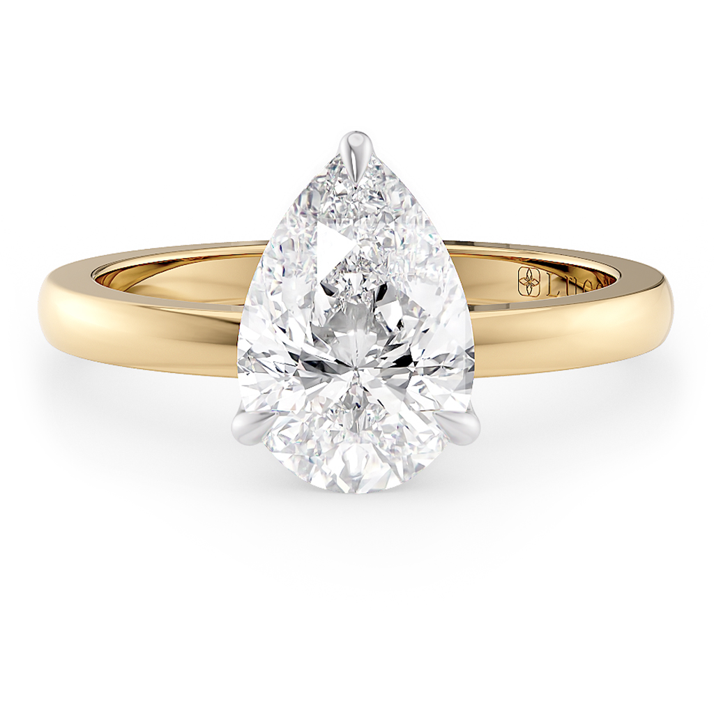 Lucce Constance Solitaire Pear Diamond | Lucce Engagement Ring with ...