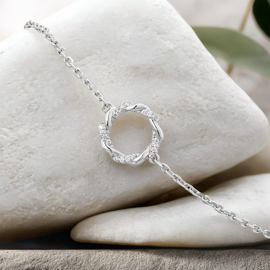 Lucce Fiore Bracelet 0.05ctw Natural Diamond Platinum | Ready To Ship ...