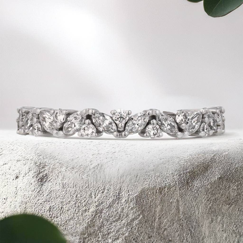 LUCCE MARCHESA™ Half Eternity 0.41ctw Lab Diamond 14k White Gold ...