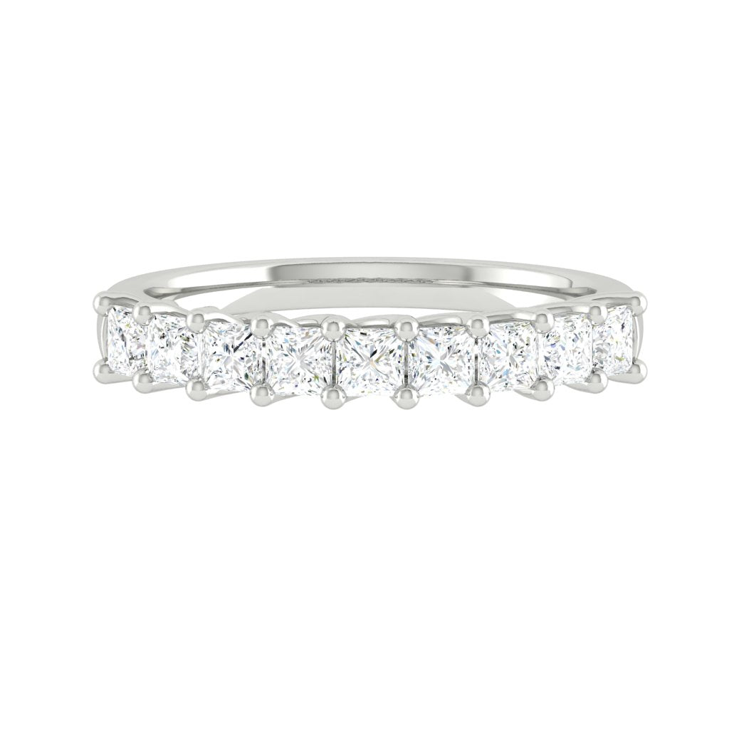 Rivera Princess 9-stone | Lucce Wedding Ring with Trellis Setting – LUCCE