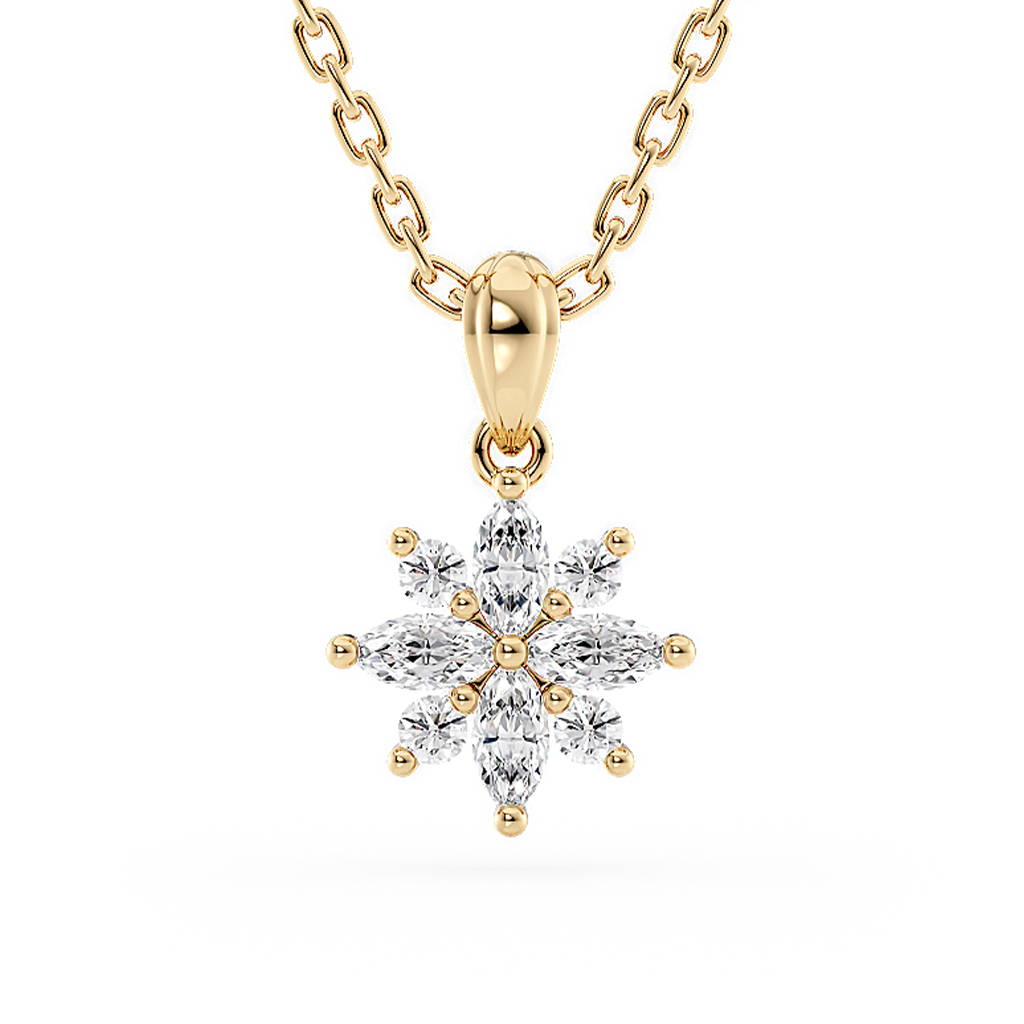 LUCCE CONSTANCE™ Si Necklace Lab Diamond | Petal Necklace