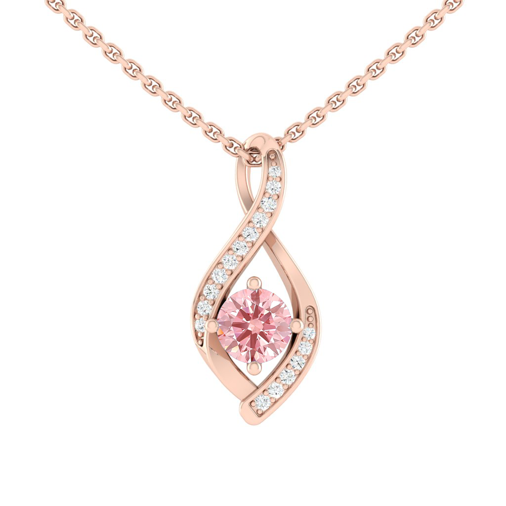 LUCCE FIORE™ Infinity Necklace Rosé Pink Diamond