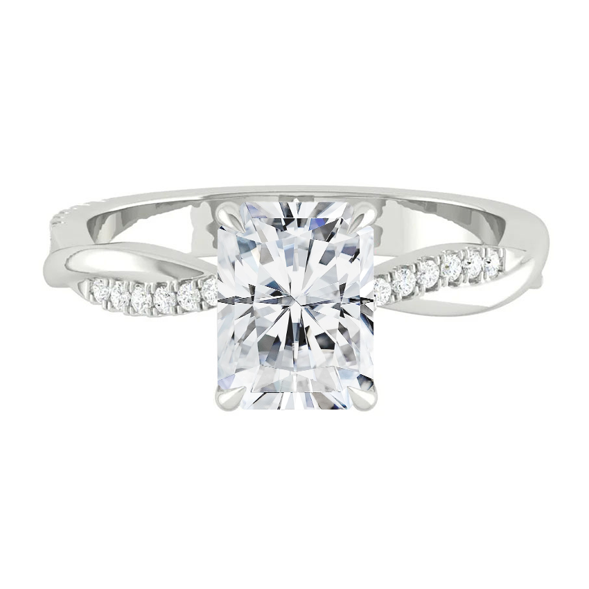 Fiore Radiant Diamond Engagement Ring with Hidden Petal Design – Lucce