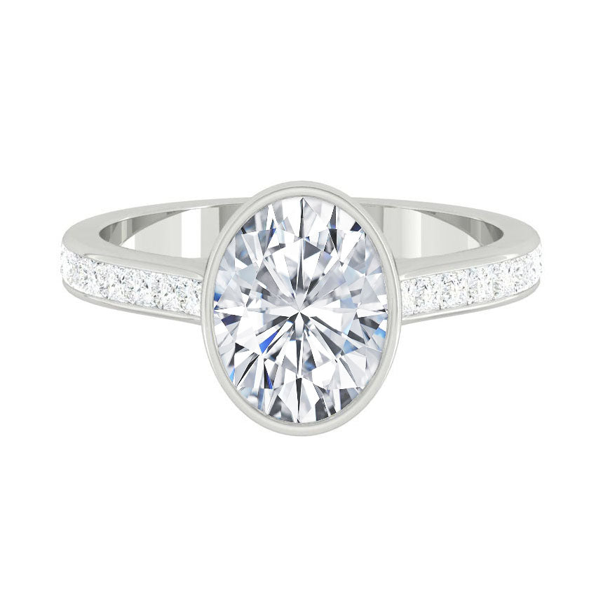Lucce Carla Channel Oval Diamond Engagement Ring – LUCCE