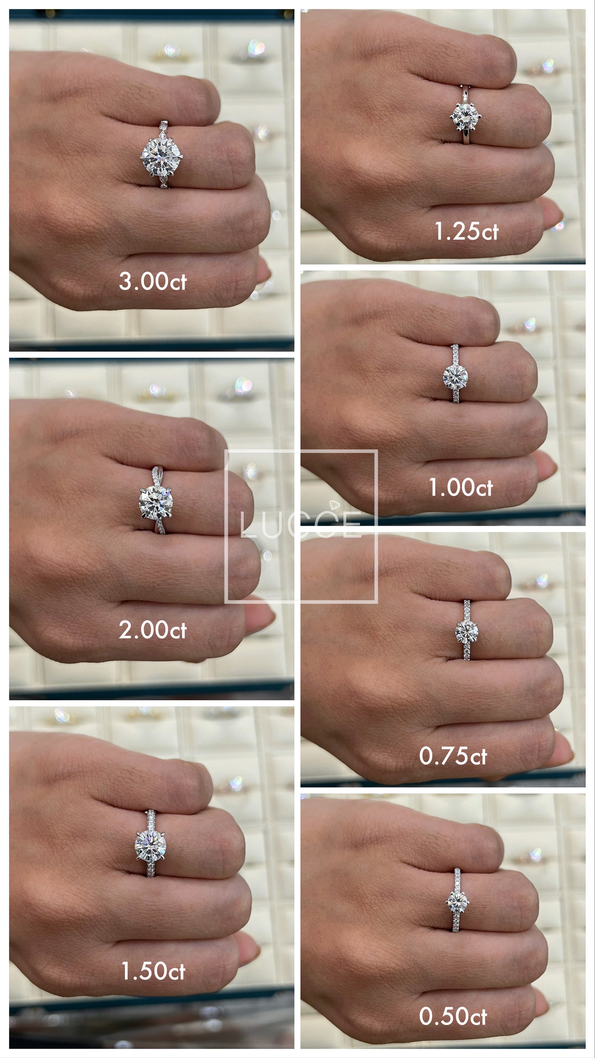 Engagement ring size guide store
