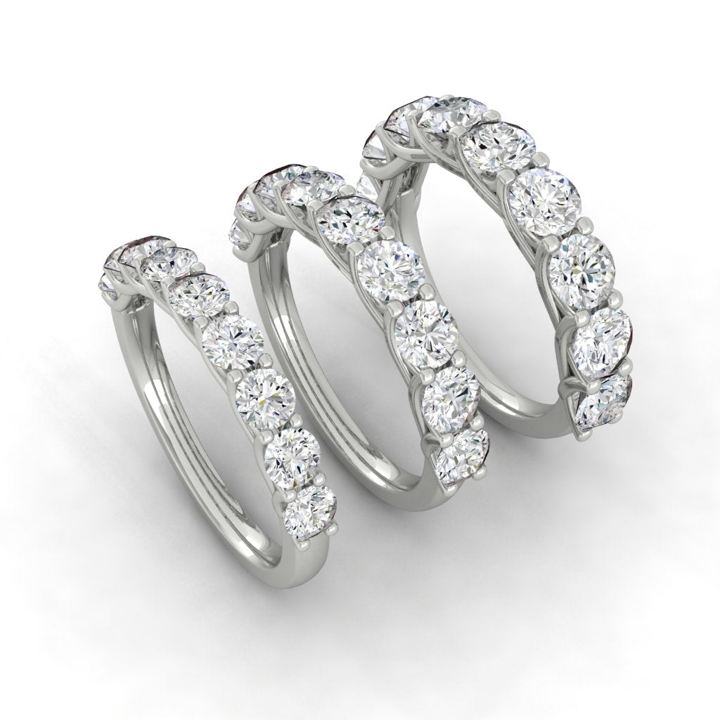 LUCCE RIVERA™ 9-Stone Diamond | Lucce Wedding Ring with Trellis Setting