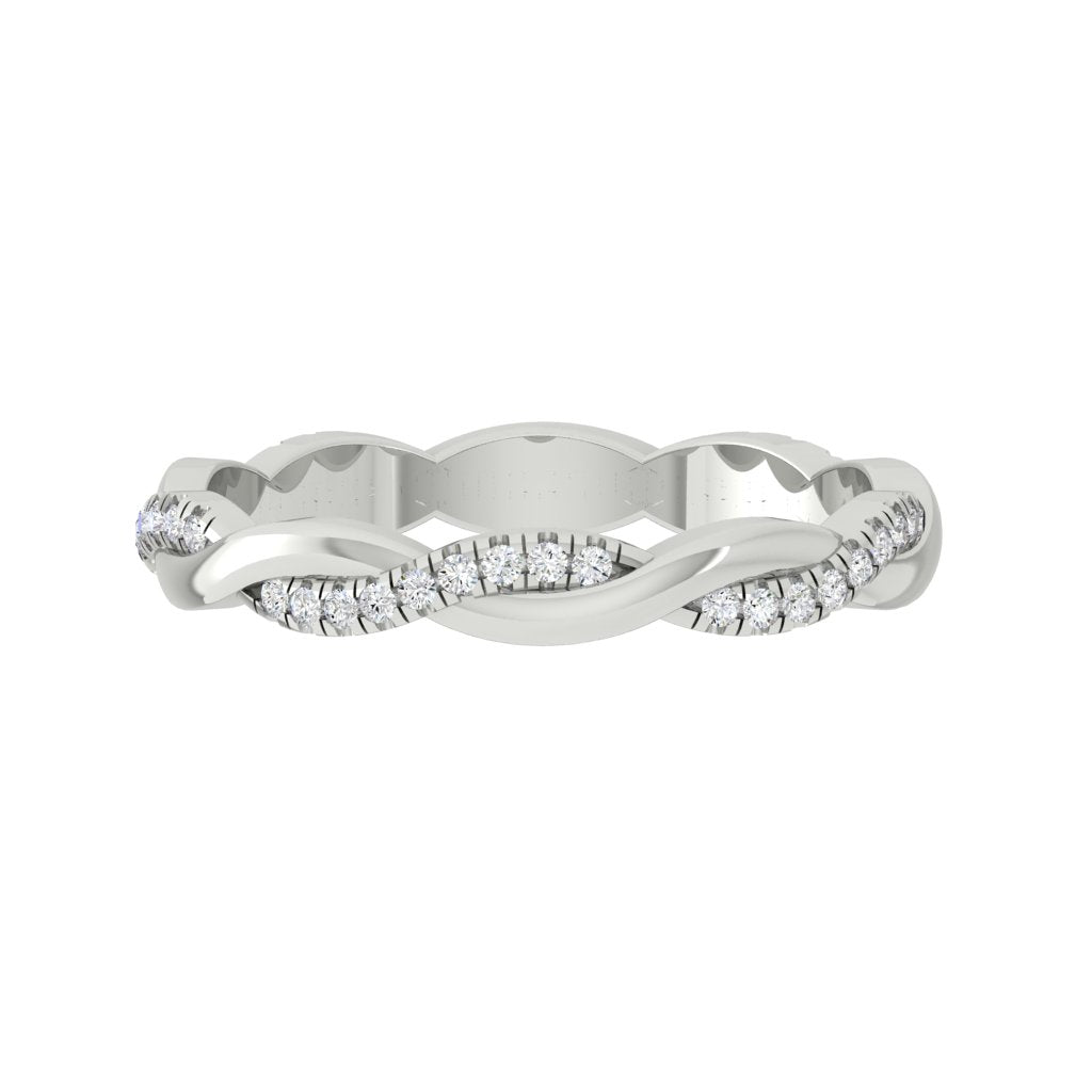Fiore Band - Nature Inspired Moissanite Eternity Pavé Wedding Ring – Lucce